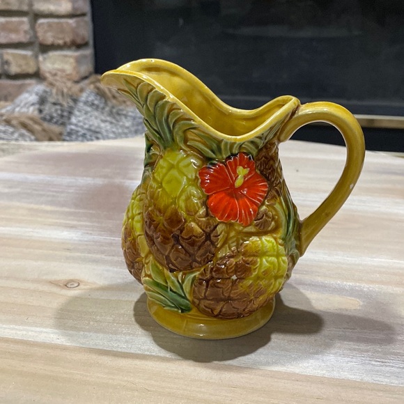 Vintage | Accents | Vintage Pineapple Hibiscus Pitcher | Poshmark